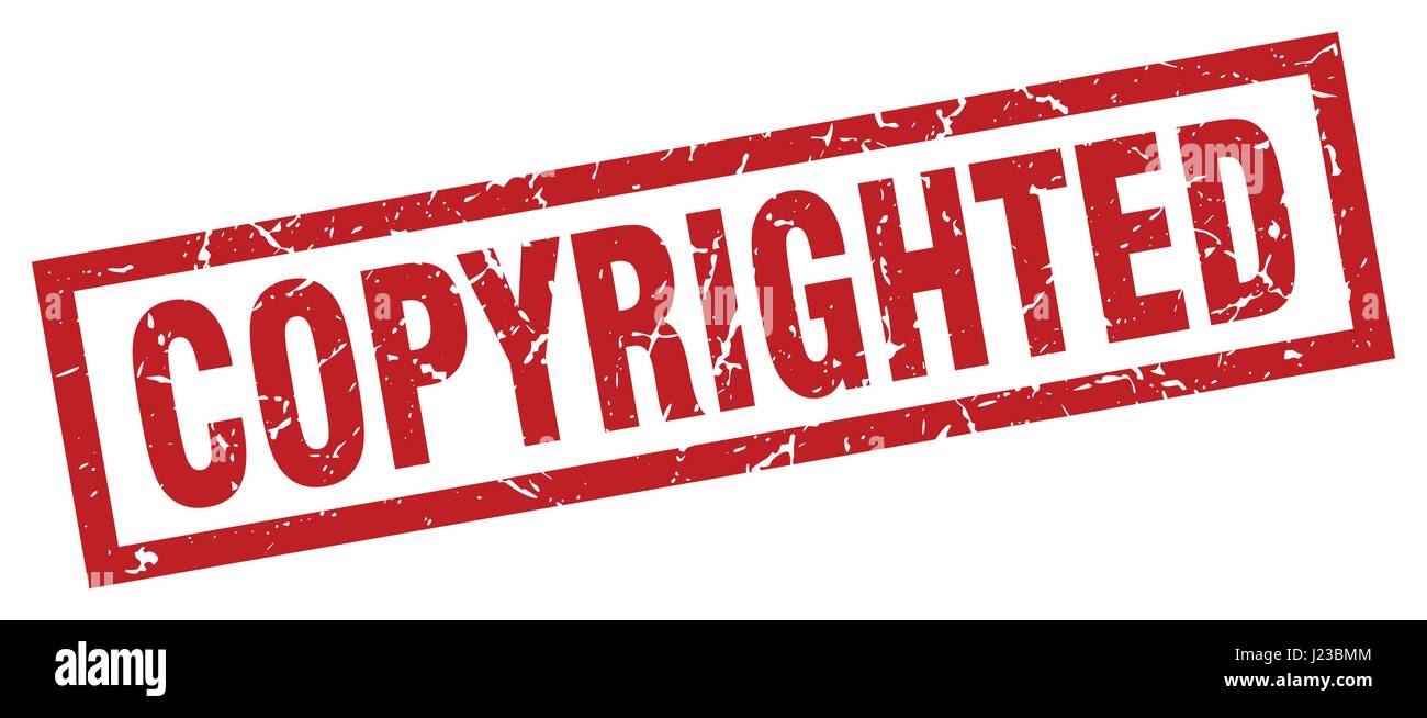 square grunge red copyrighted stamp Stock Vector Image & Art - Alamy