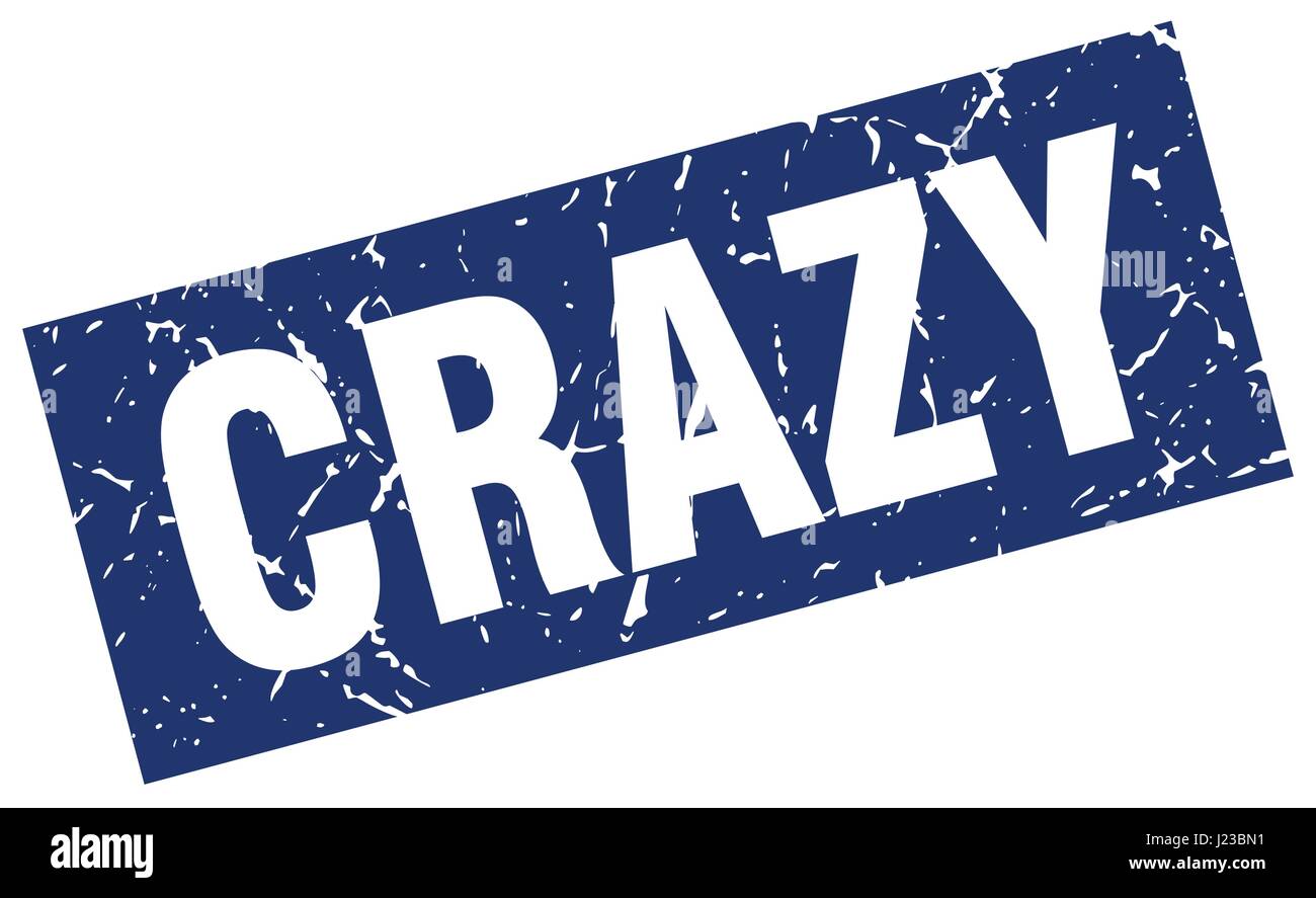square grunge blue crazy stamp Stock Vector Image & Art - Alamy