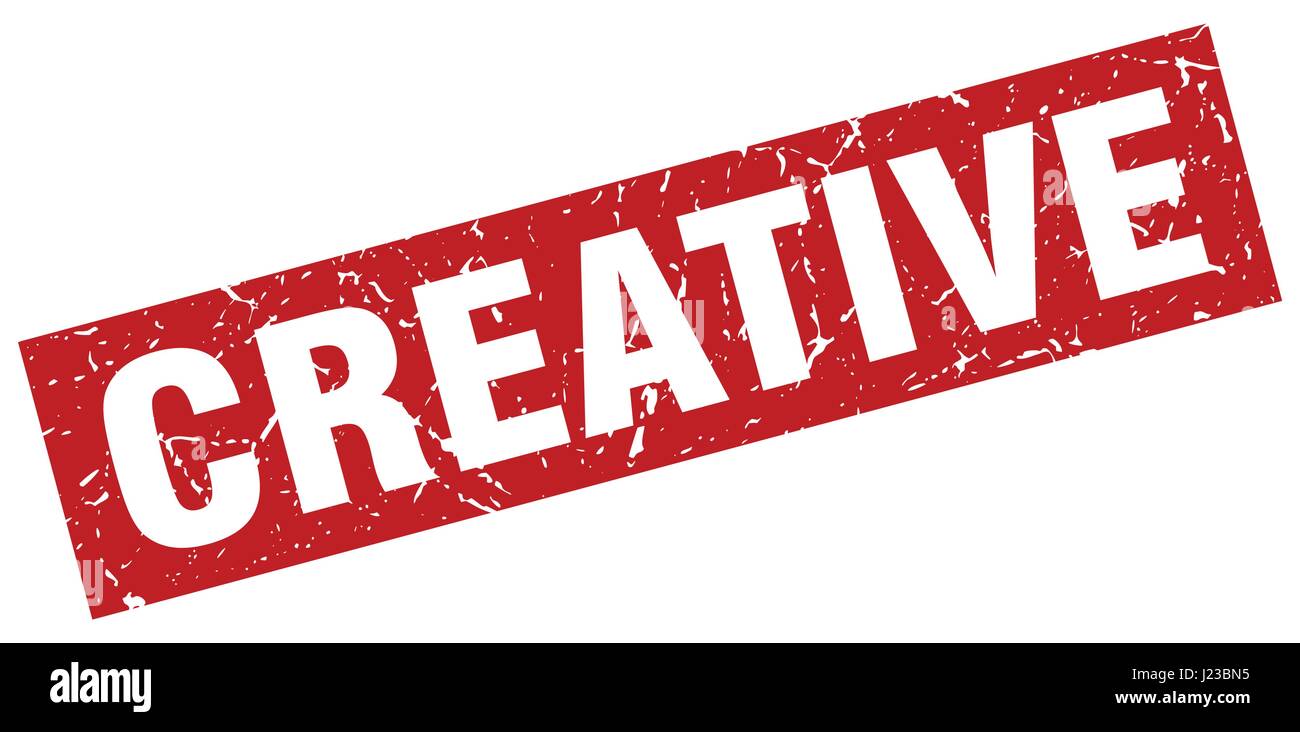 square grunge red creative stamp Stock Vector Image & Art - Alamy