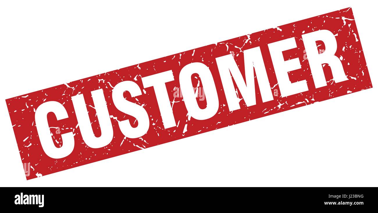 square grunge red customer stamp Stock Vector Image & Art - Alamy