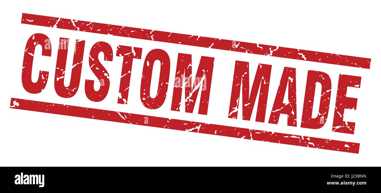 Custom made red square stamp hi-res stock photography and images - Alamy