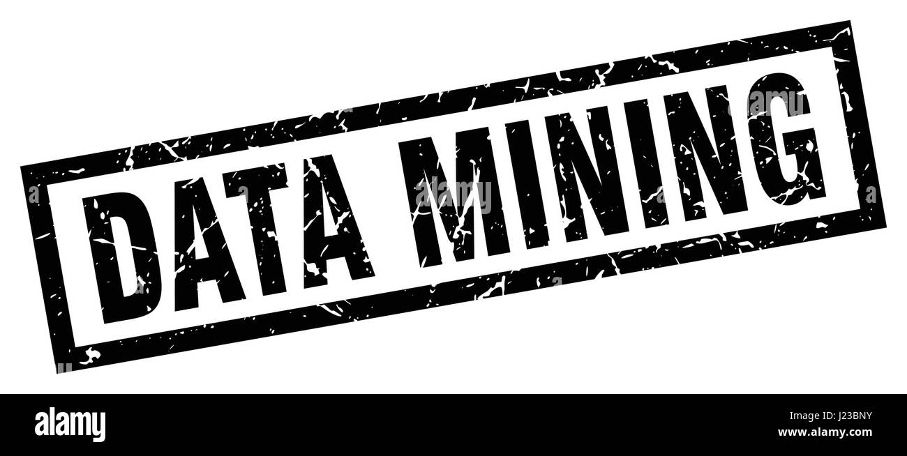 square grunge black data mining stamp Stock Vector Image & Art - Alamy