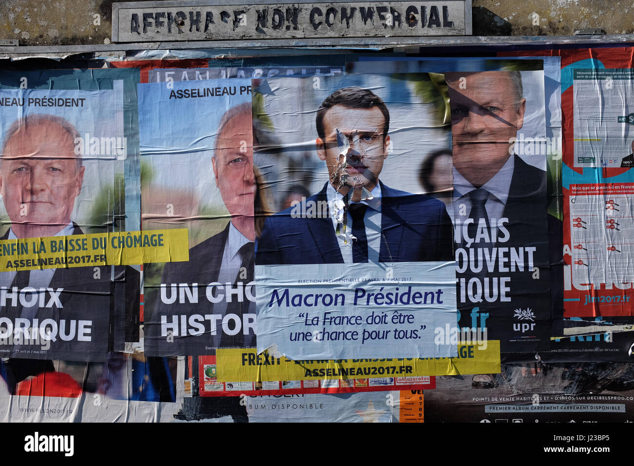 French election posters in the Charente Maritime Stock Photo - Alamy