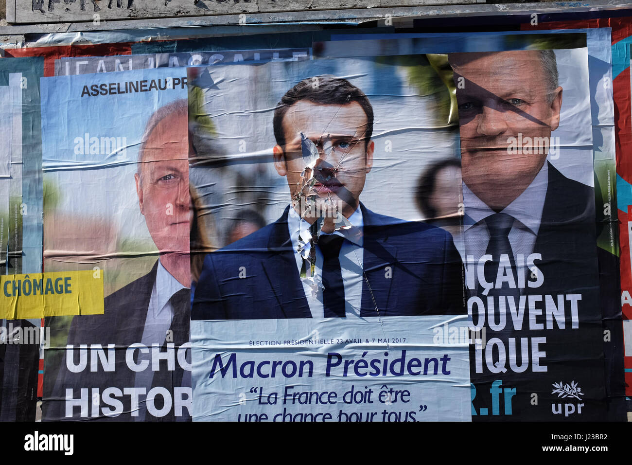 French election posters in the Charente Maritime Stock Photo - Alamy