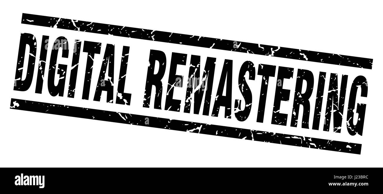 square grunge black digital remastering stamp Stock Vector Image & Art ...