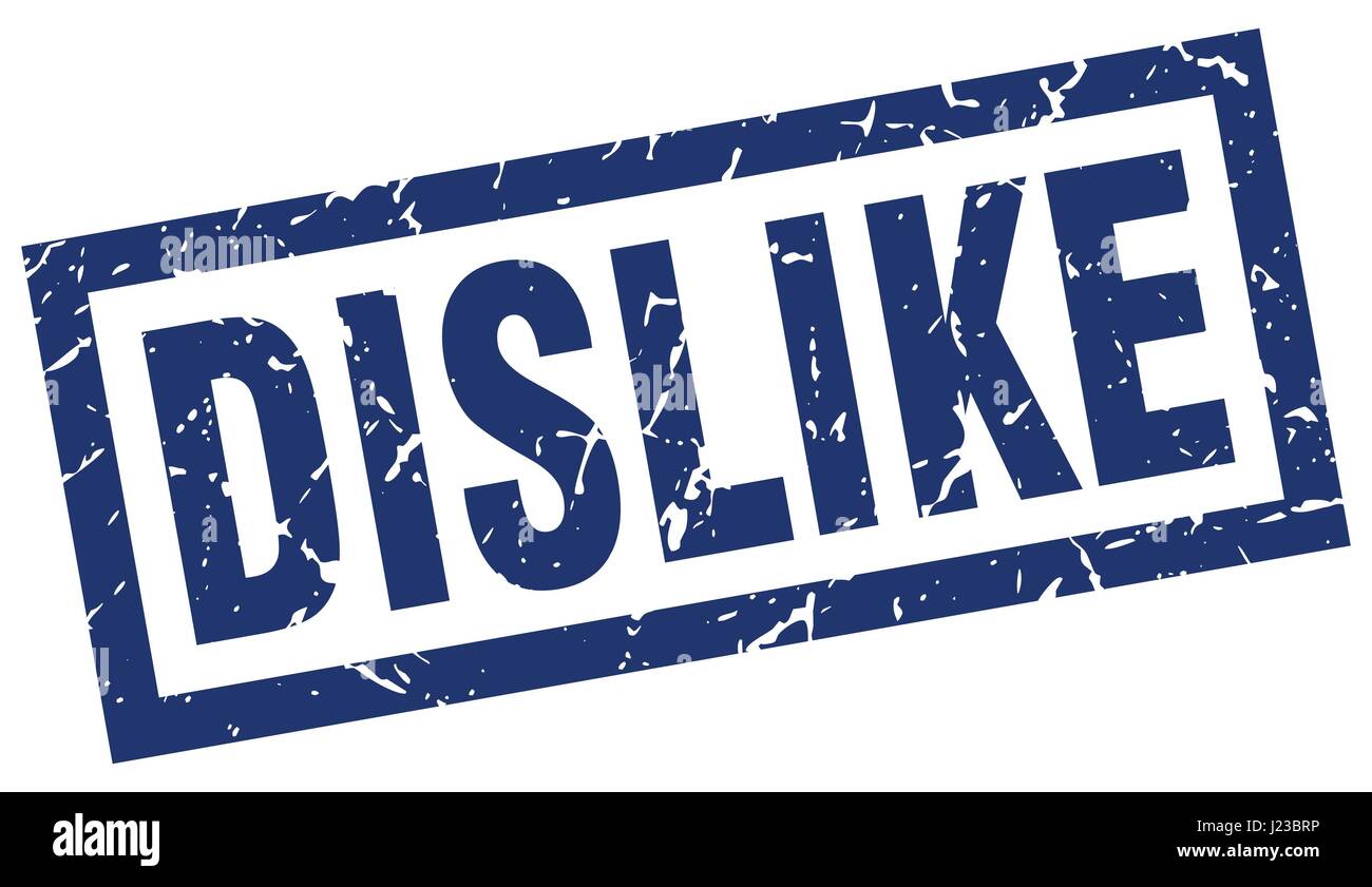 square grunge blue dislike stamp Stock Vector Image & Art - Alamy