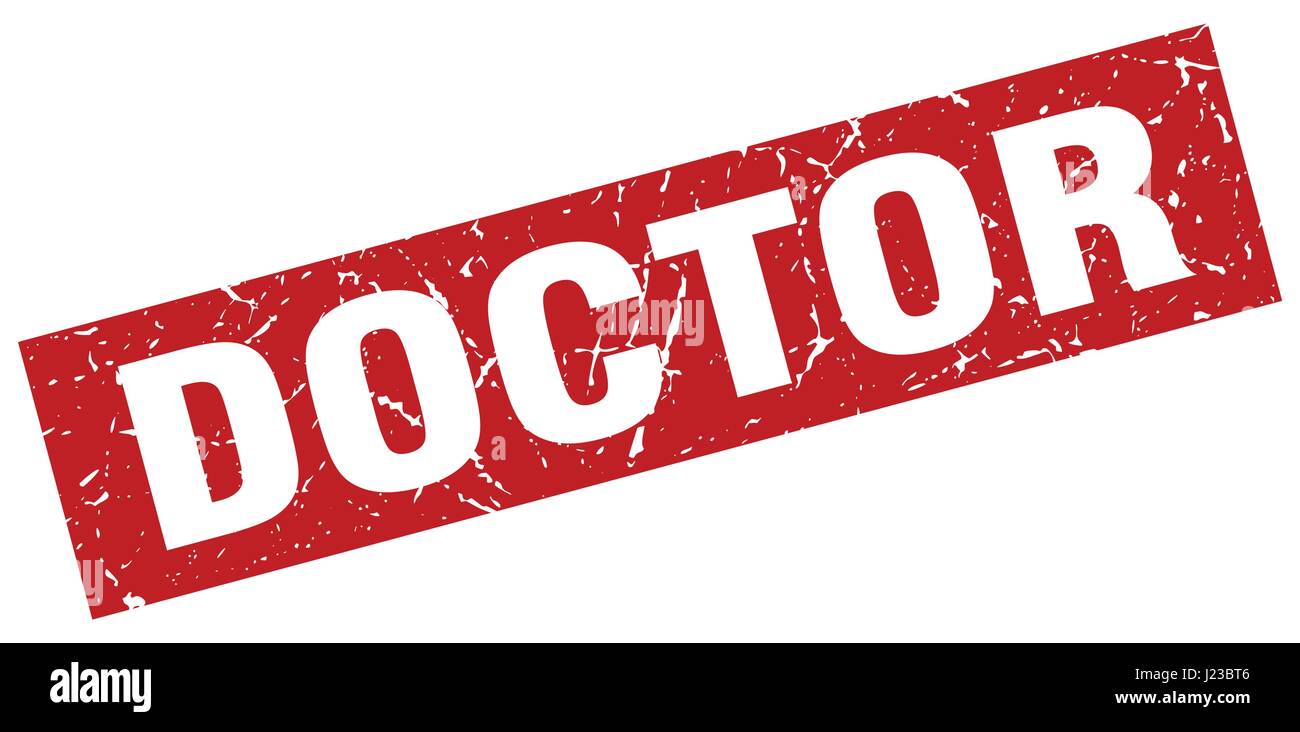 square grunge red doctor stamp Stock Vector Image & Art - Alamy
