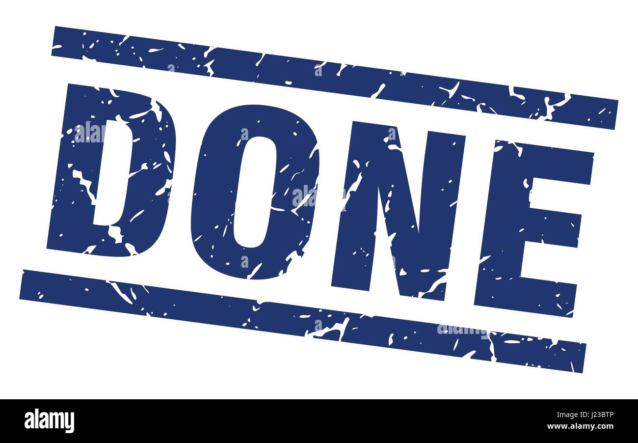 square grunge blue done stamp Stock Vector Image & Art - Alamy