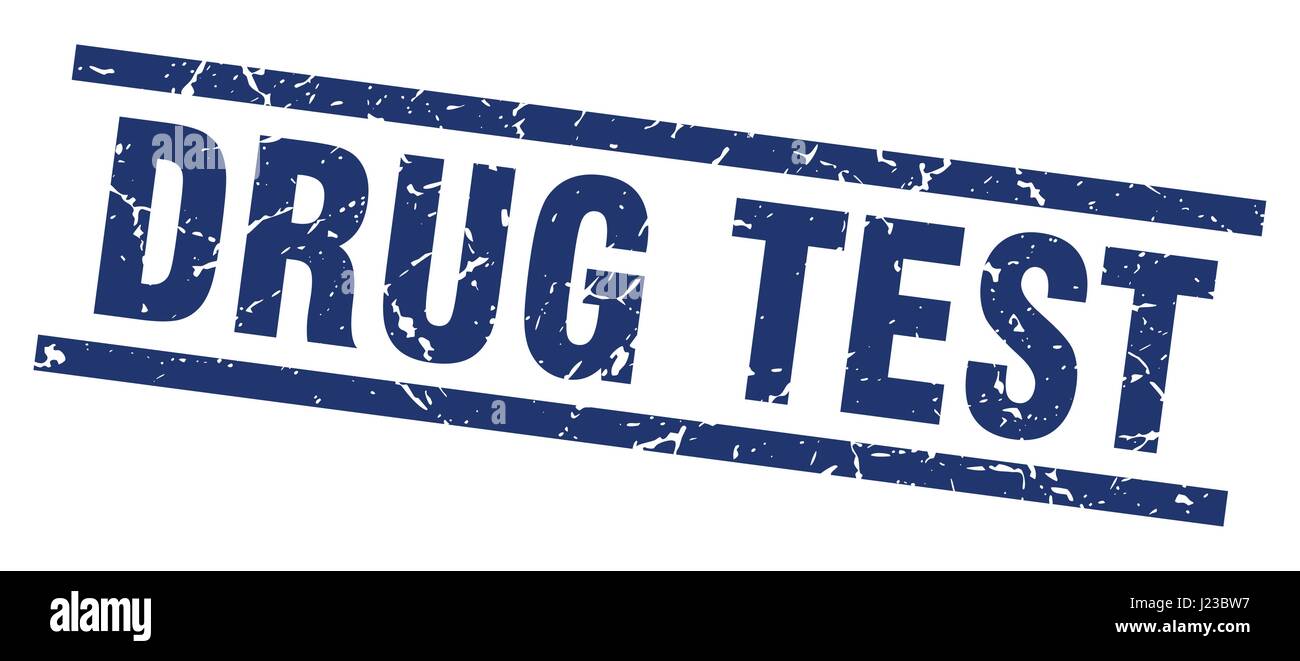 square grunge blue drug test stamp Stock Vector Image & Art - Alamy