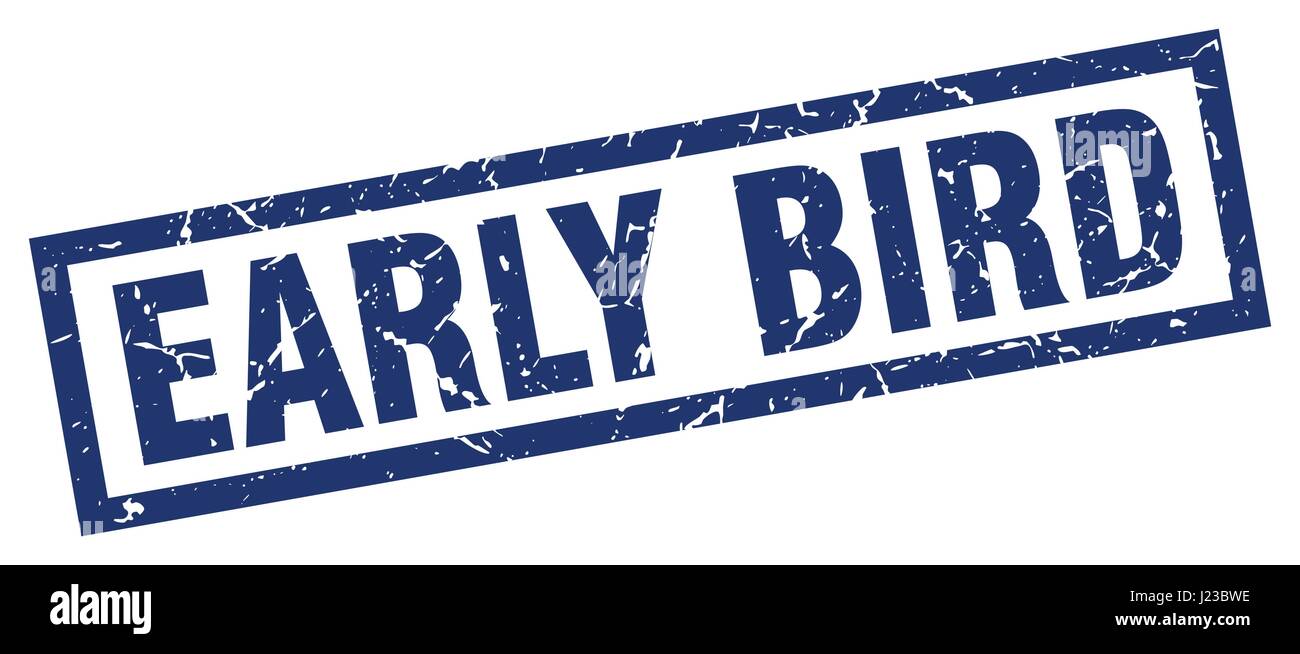 Early bird blue grunge hi-res stock photography and images - Alamy