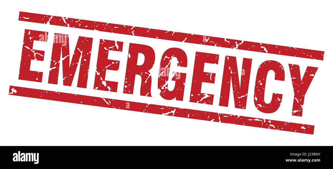 square grunge red emergency stamp Stock Vector Image & Art - Alamy