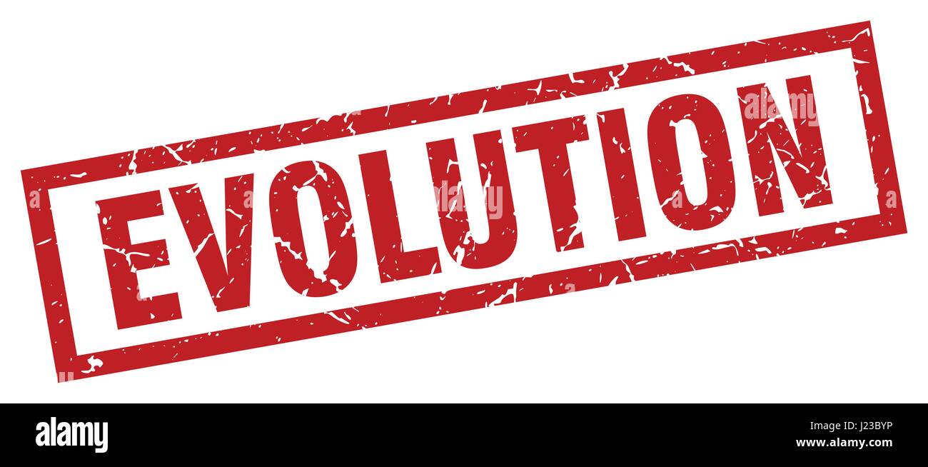 square grunge red evolution stamp Stock Vector Image & Art - Alamy
