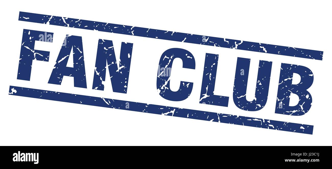 square grunge blue fan club stamp Stock Vector Image & Art - Alamy