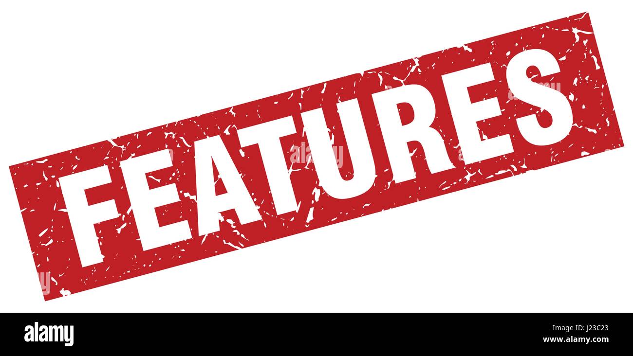 square grunge red features stamp Stock Vector Image & Art - Alamy