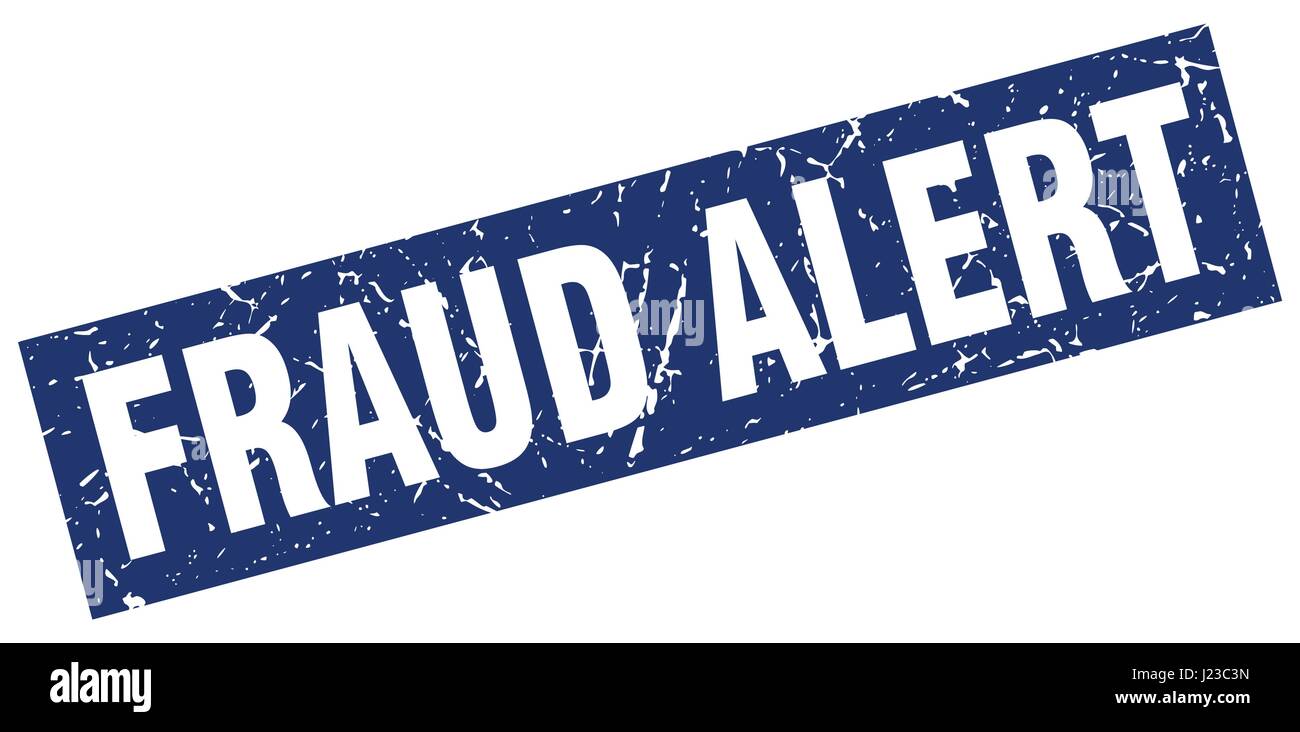 square grunge blue fraud alert stamp Stock Vector Image & Art - Alamy