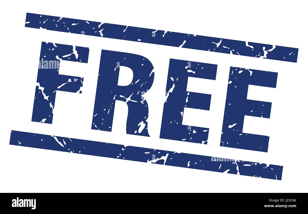 square grunge blue free stamp Stock Vector Image & Art - Alamy