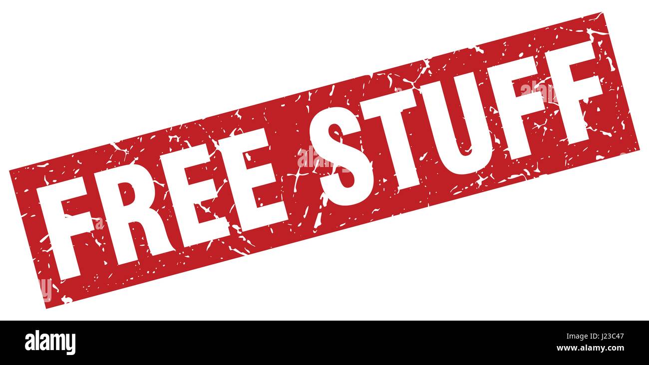 square grunge red free stuff stamp Stock Vector Image & Art - Alamy