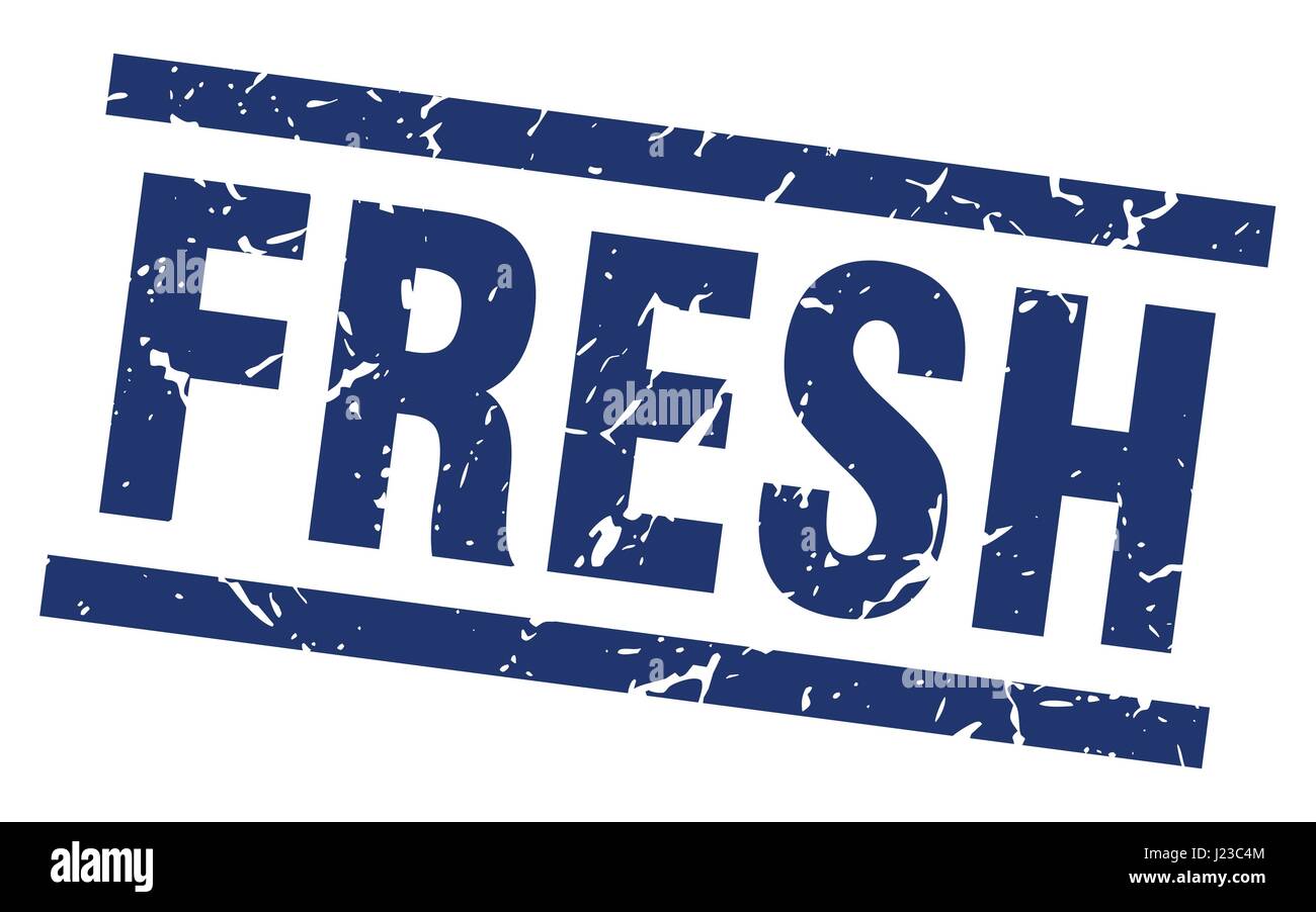 square grunge blue fresh stamp Stock Vector Image & Art - Alamy