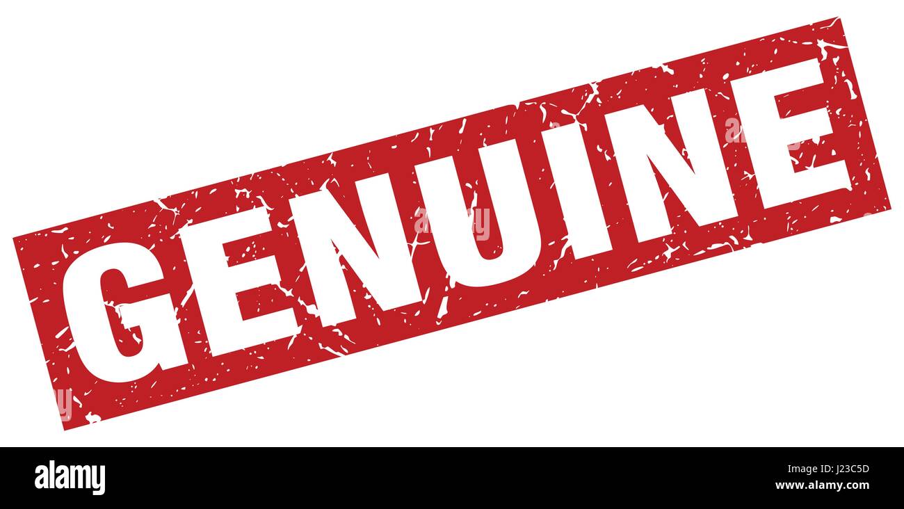 square grunge red genuine stamp Stock Vector Image & Art - Alamy