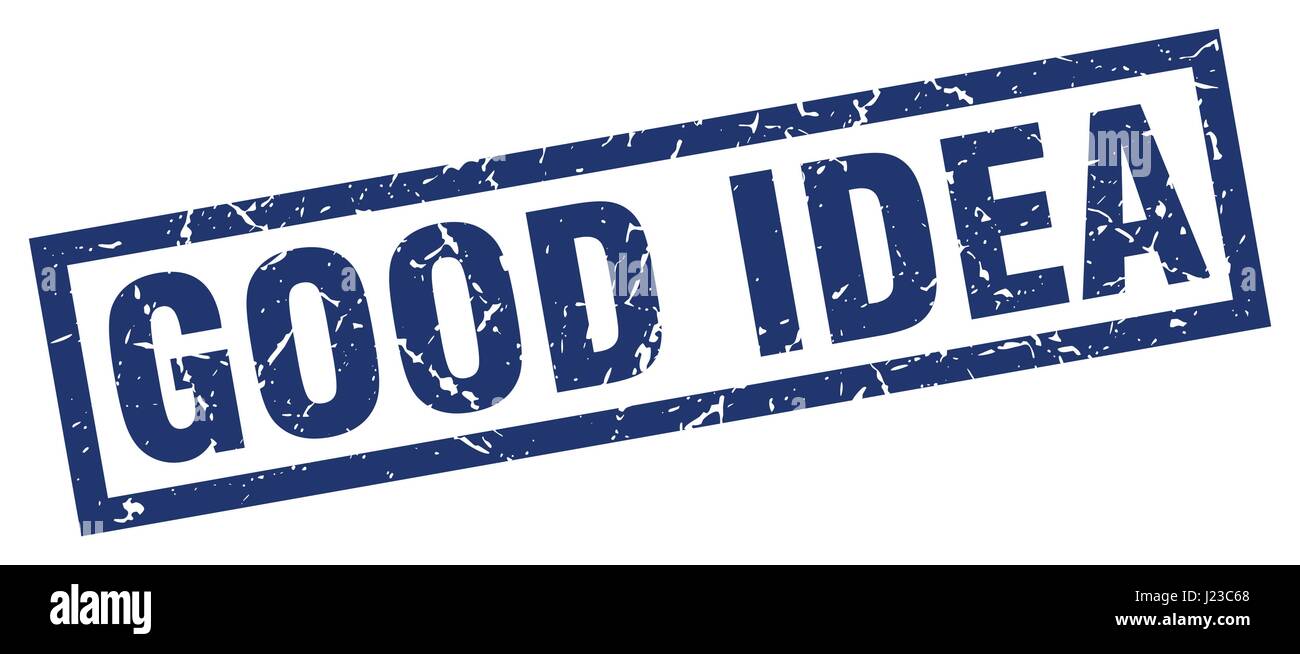 square grunge blue good idea stamp Stock Vector Image & Art - Alamy