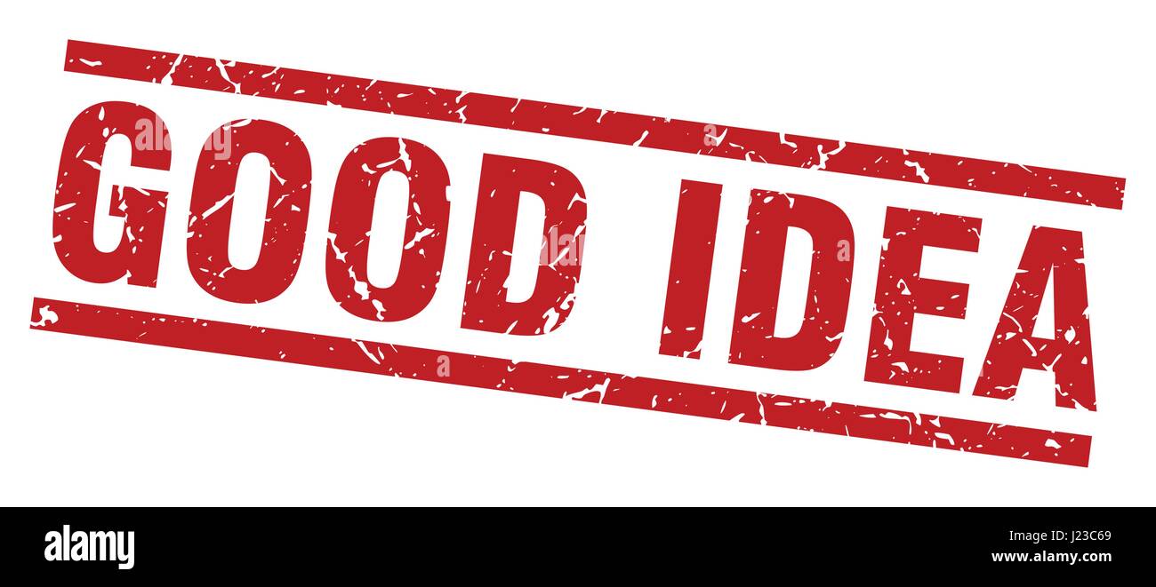 square grunge red good idea stamp Stock Vector Image & Art - Alamy