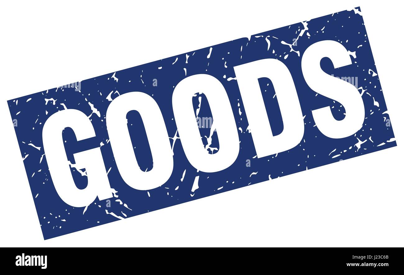 square grunge blue goods stamp Stock Vector Image & Art - Alamy