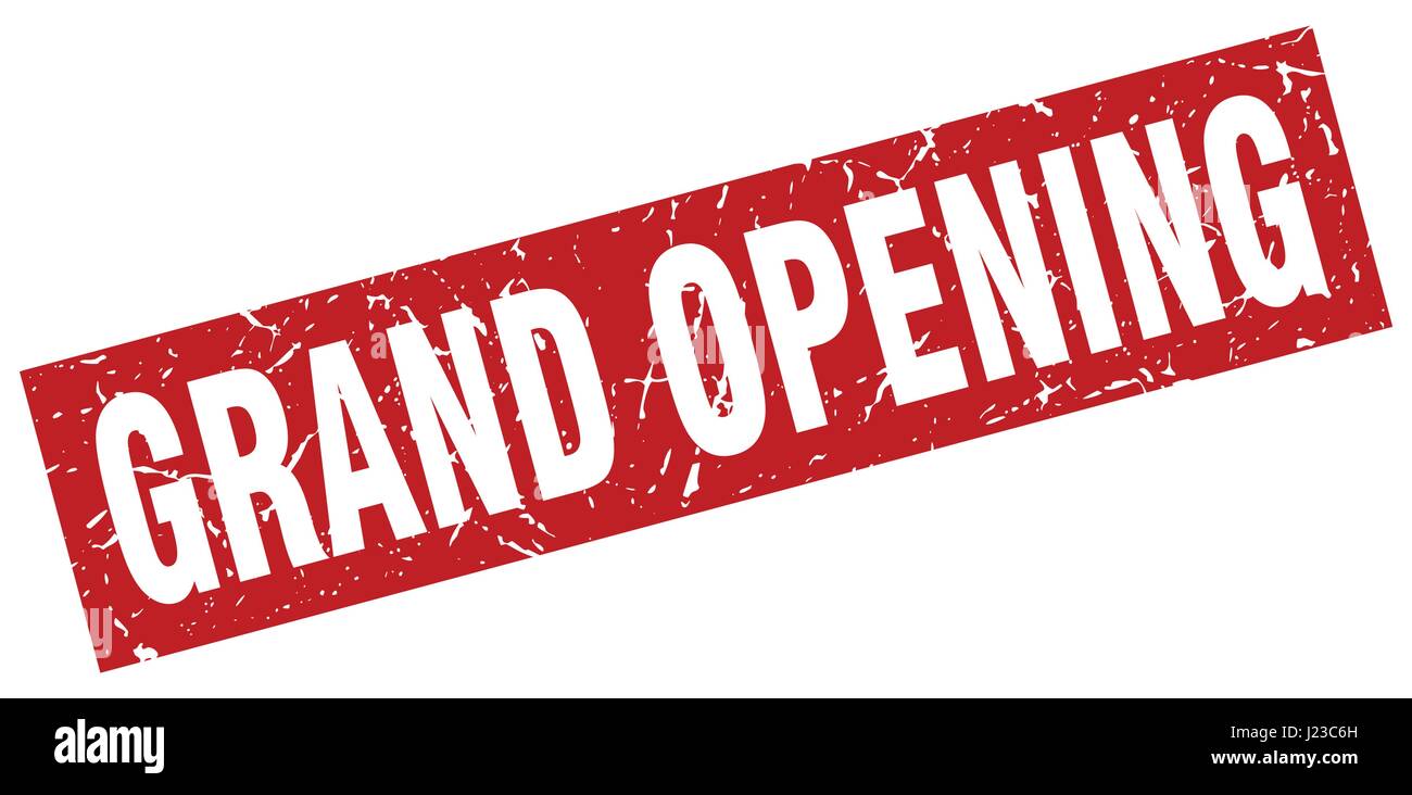 Grand opening sticker square hi-res stock photography and images - Alamy
