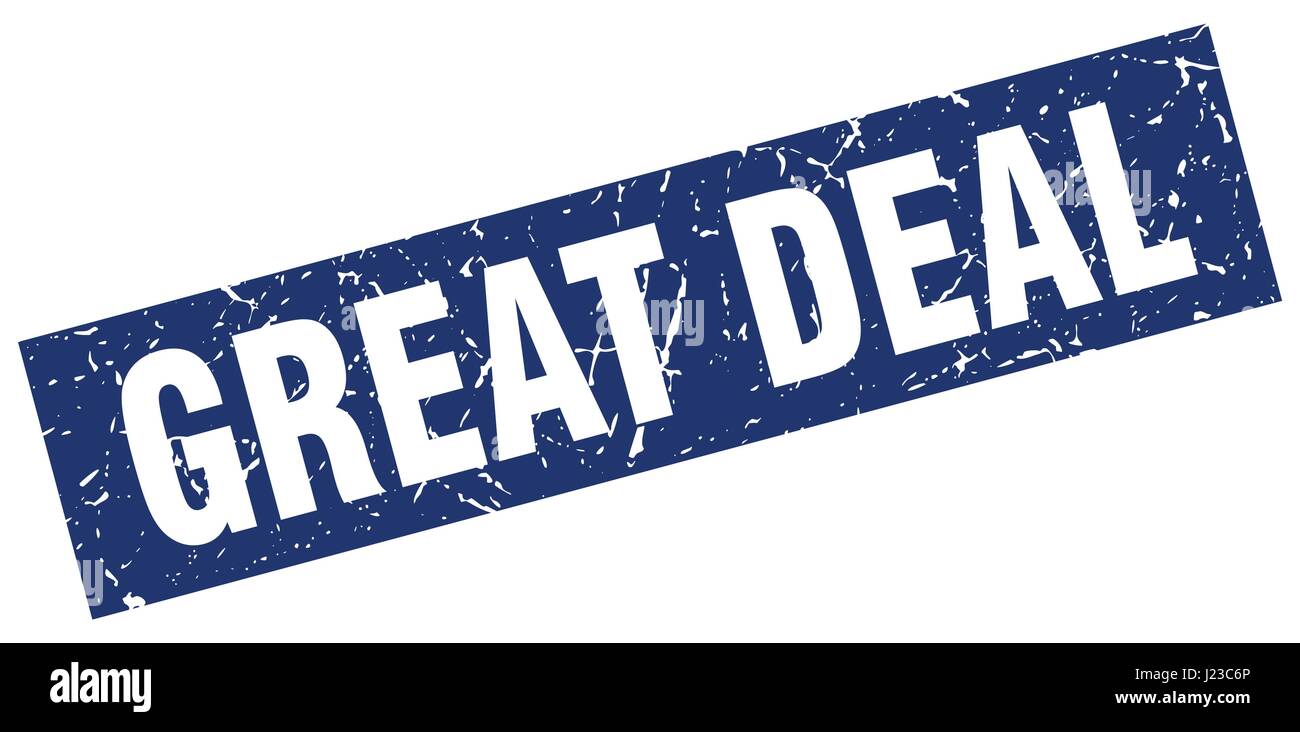 square grunge blue great deal stamp Stock Vector Image & Art - Alamy