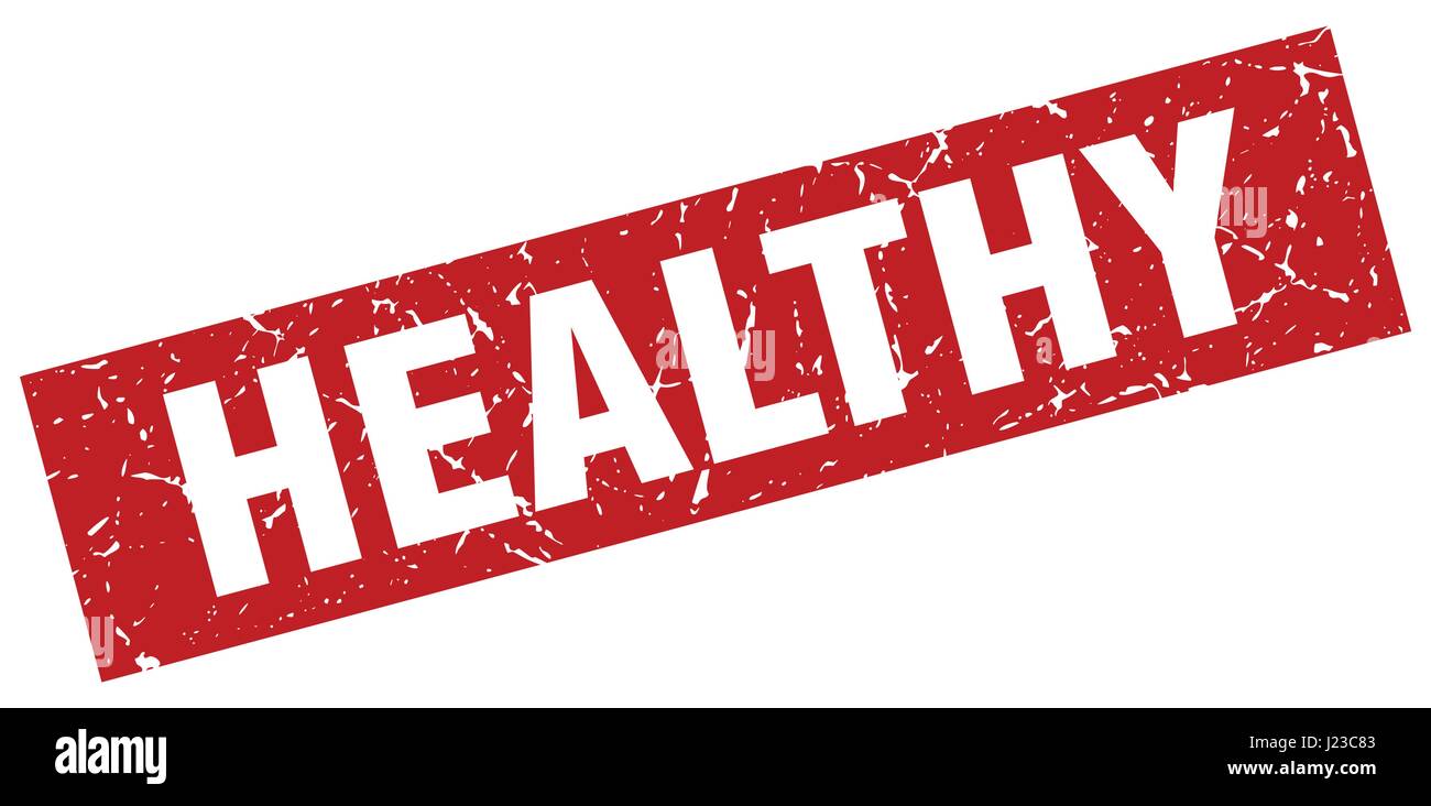square grunge red healthy stamp Stock Vector Image & Art - Alamy