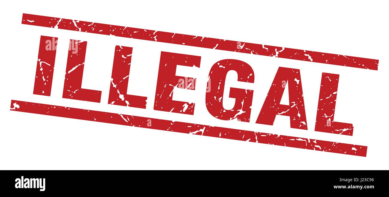 square grunge red illegal stamp Stock Vector Image & Art - Alamy