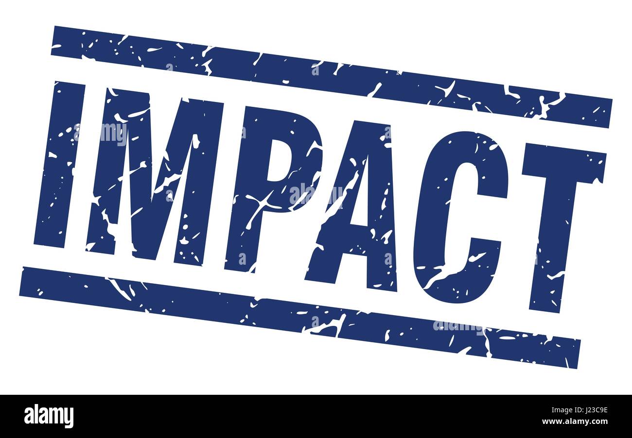 square grunge blue impact stamp Stock Vector Image & Art - Alamy