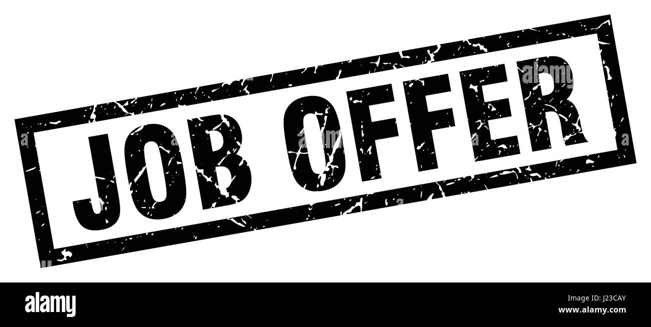 square grunge black job offer stamp Stock Vector Image & Art - Alamy