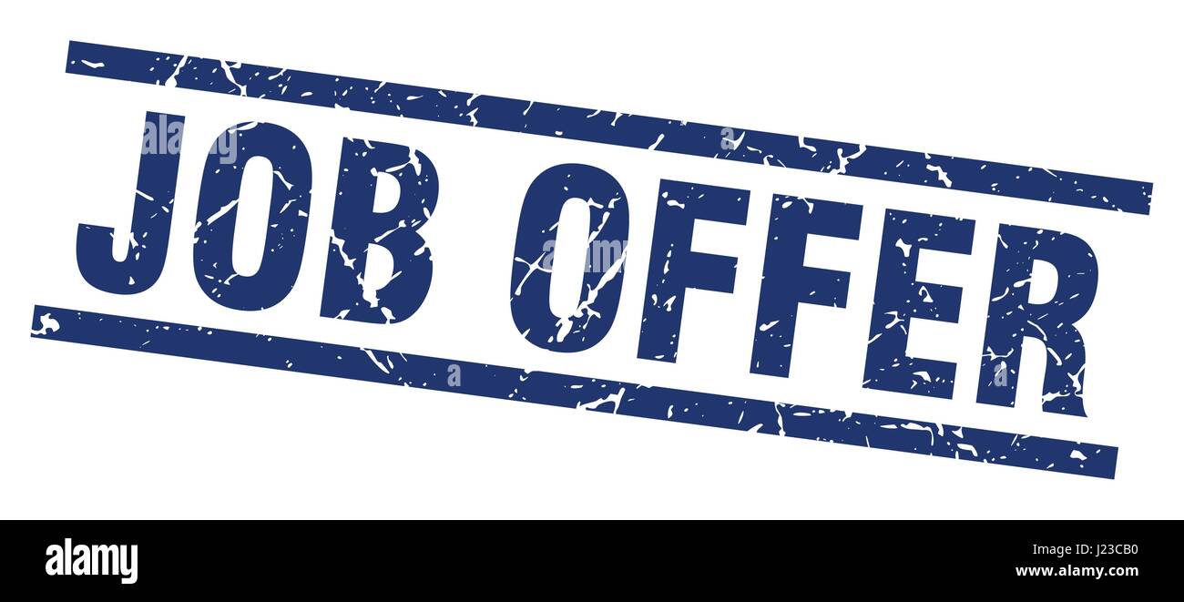 square grunge blue job offer stamp Stock Vector Image & Art - Alamy