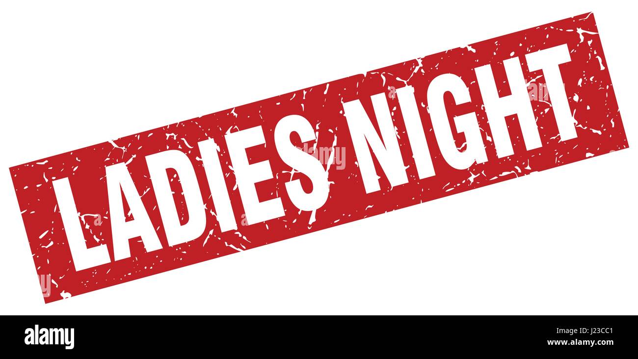 square grunge red ladies night stamp Stock Vector Image & Art - Alamy