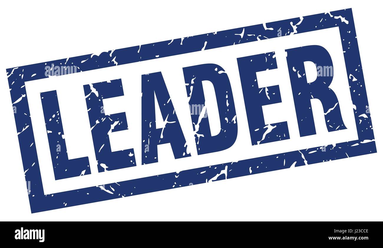 square grunge blue leader stamp Stock Vector Image & Art - Alamy