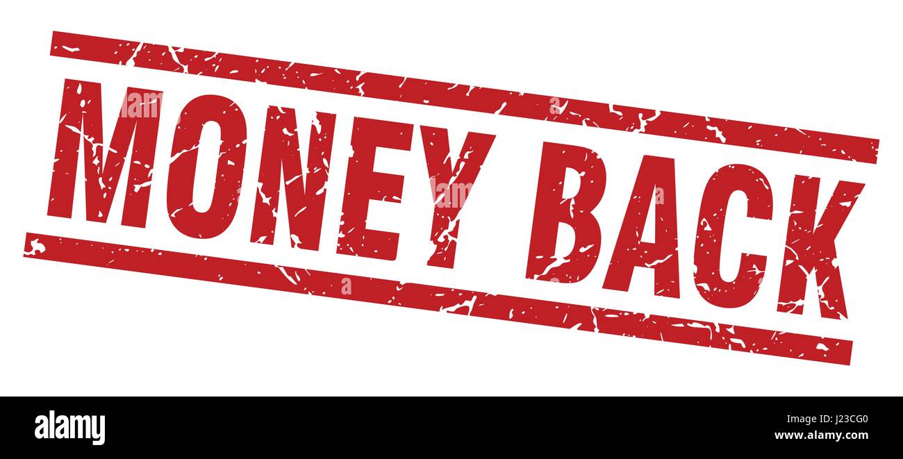 square grunge red money back stamp Stock Vector Image & Art - Alamy