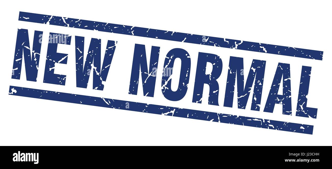 square grunge blue new normal stamp Stock Vector Image & Art - Alamy