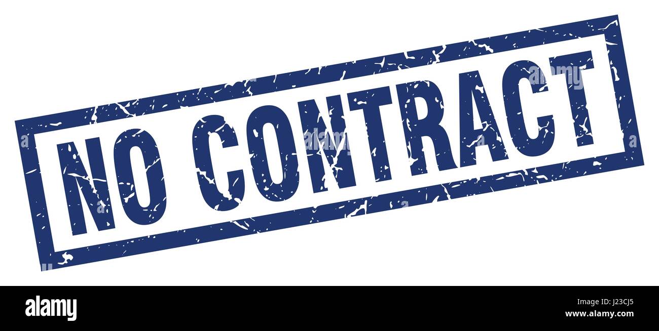 square grunge blue no contract stamp Stock Vector Image & Art - Alamy