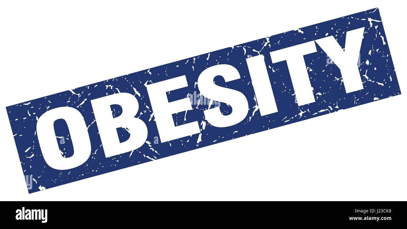 square grunge blue obesity stamp Stock Vector Image & Art - Alamy