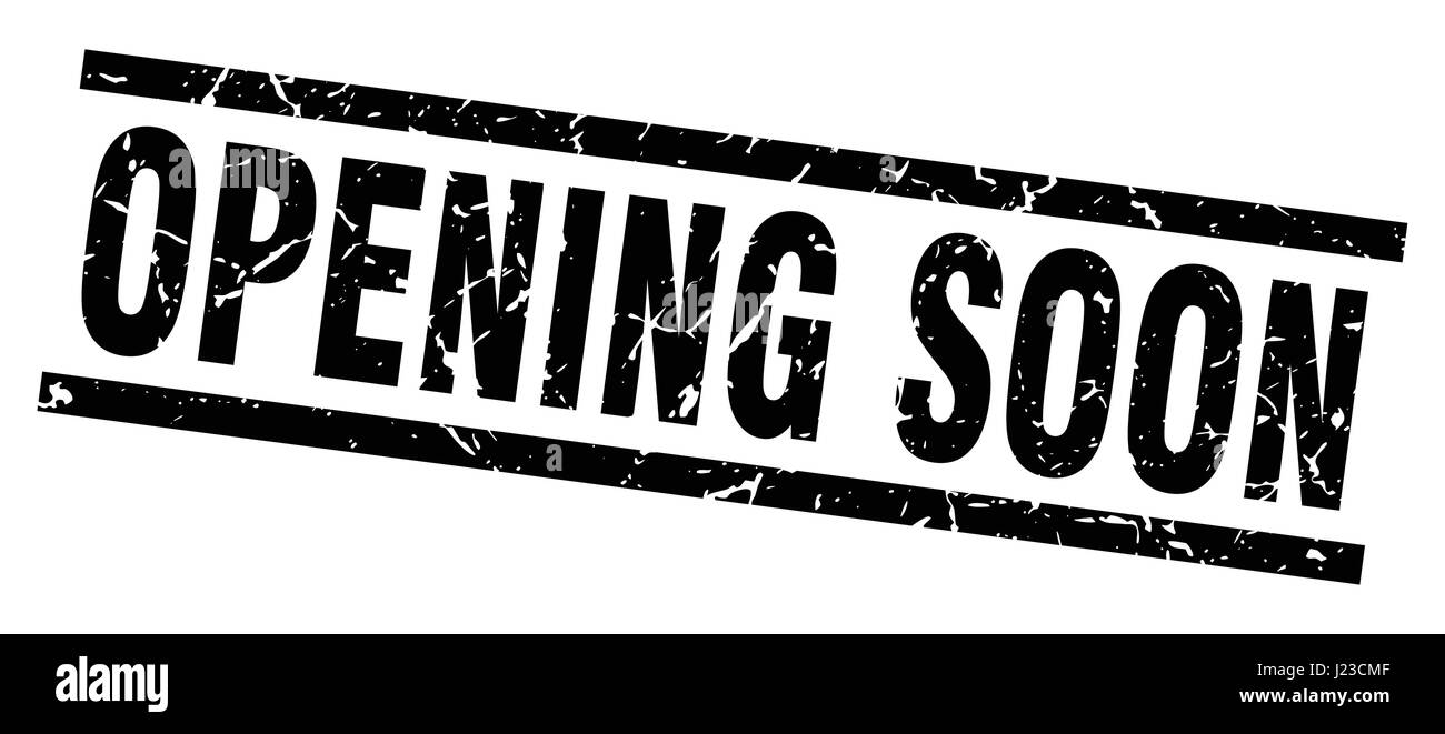 square grunge black opening soon stamp Stock Vector Image & Art - Alamy
