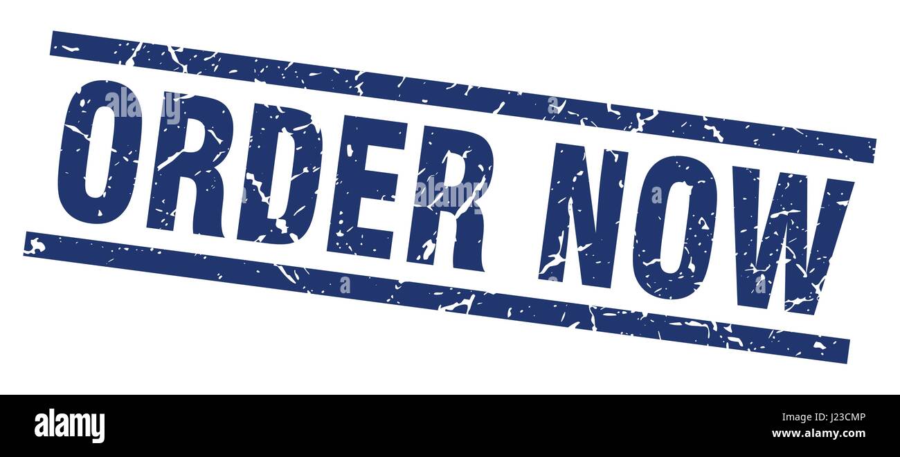 square grunge blue order now stamp Stock Vector Image & Art - Alamy