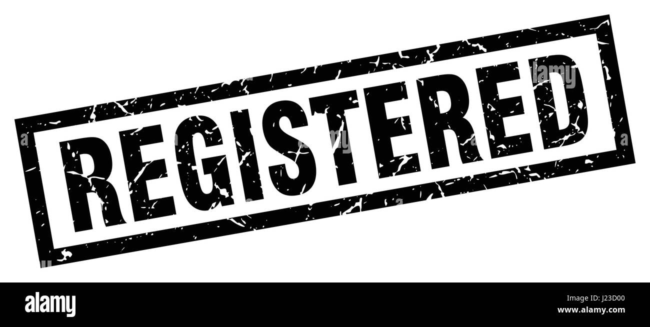 Registered stamp label square hi-res stock photography and images - Alamy