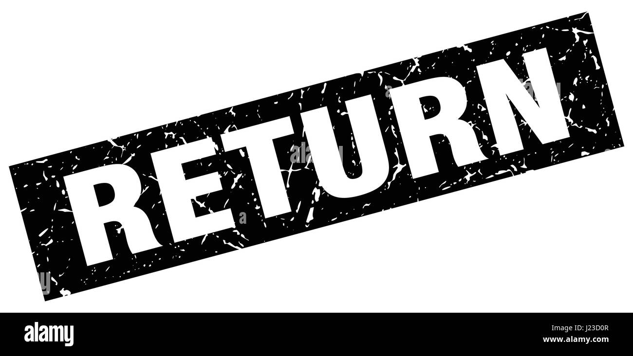 square grunge black return stamp Stock Vector Image & Art - Alamy