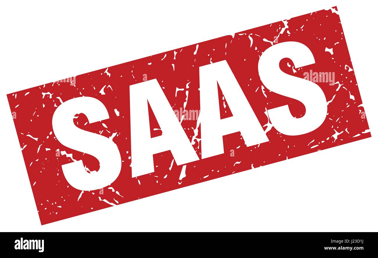 square grunge red saas stamp Stock Vector Image & Art - Alamy