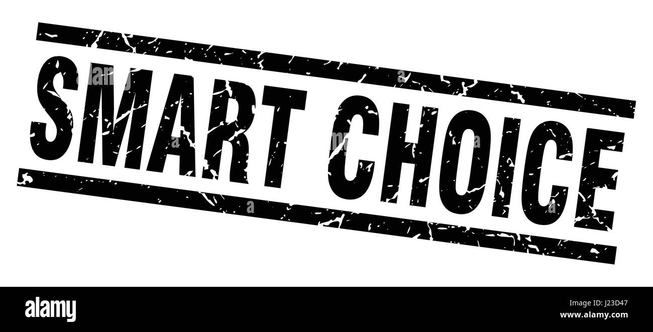square grunge black smart choice stamp Stock Vector Image & Art - Alamy