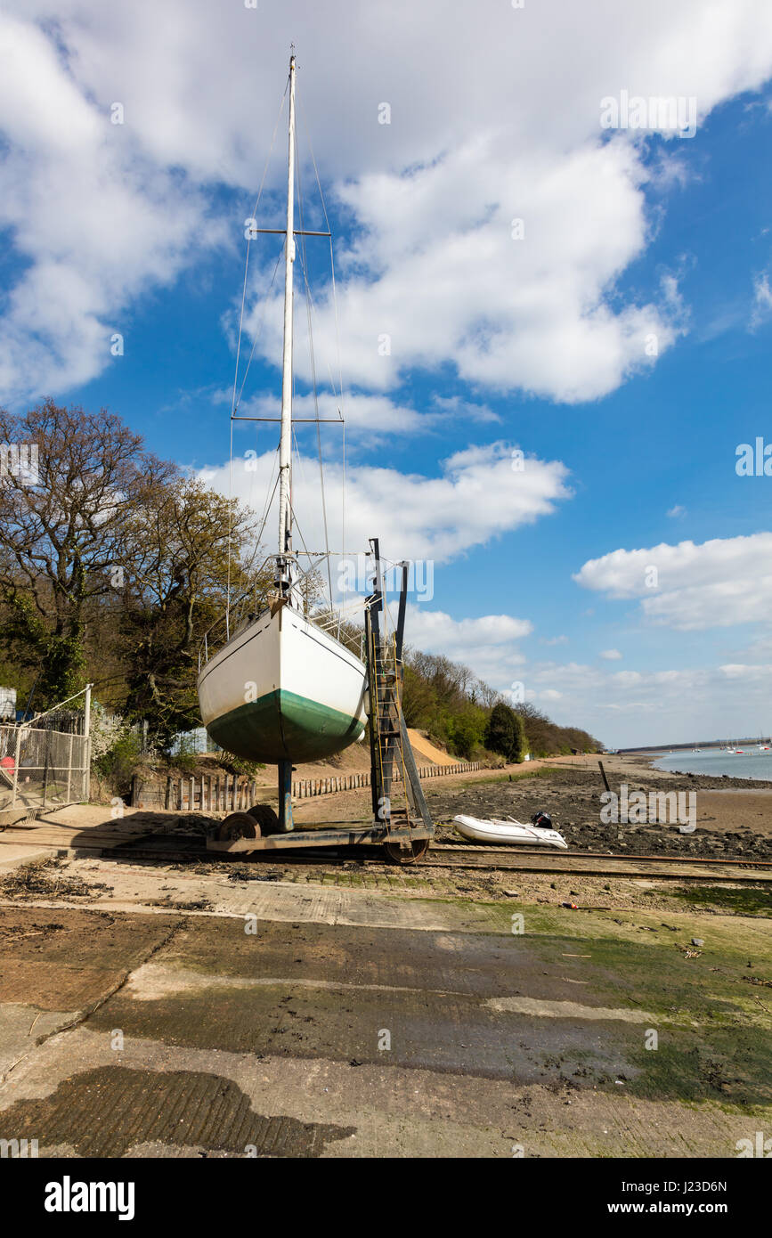 Yacht cradle low tide hi-res stock photography and images - Alamy