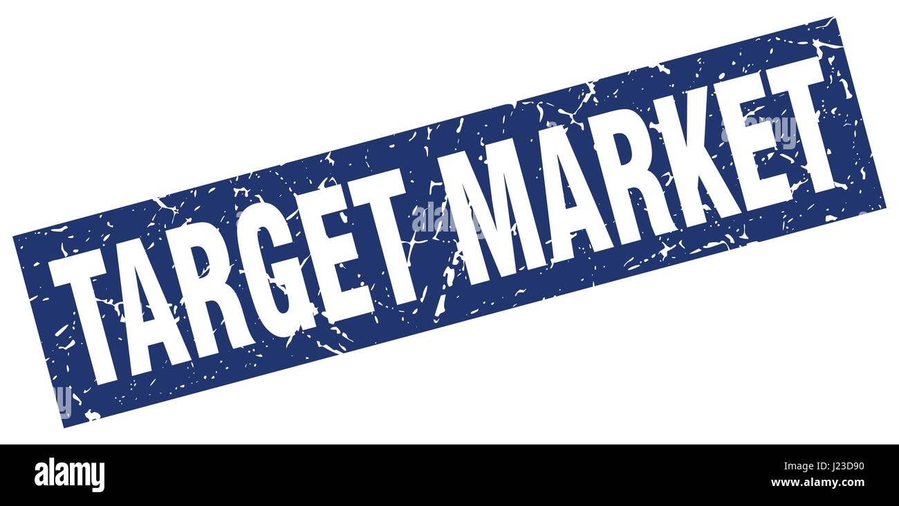 square grunge blue target market stamp Stock Vector Image & Art - Alamy