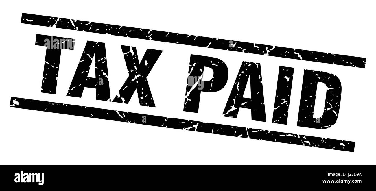 square grunge black tax paid stamp Stock Vector Image & Art - Alamy