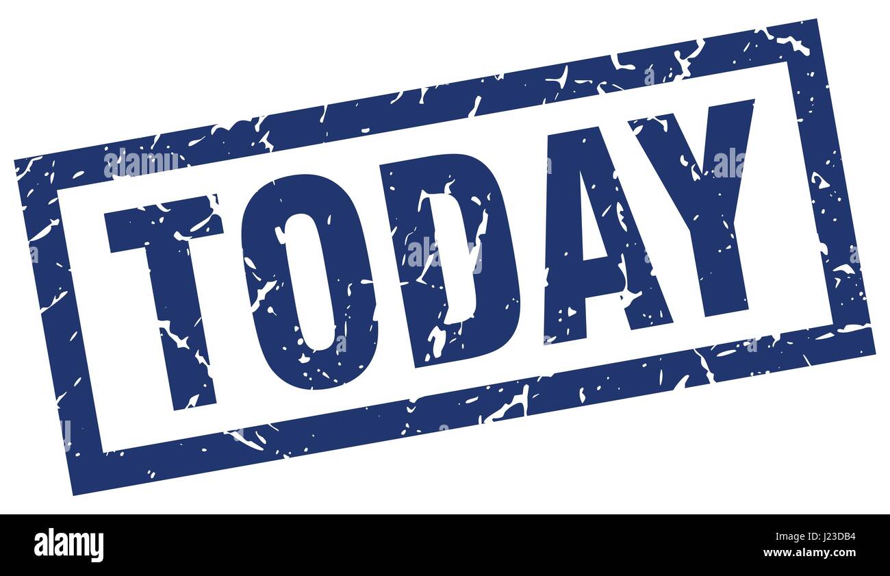 square grunge blue today stamp Stock Vector Image & Art - Alamy