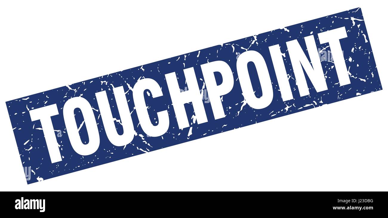 square grunge blue touchpoint stamp Stock Vector Image & Art - Alamy